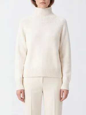 Michael Kors High Neck Jumper In Pure Merino Wool With Dropped Shoulders Brown