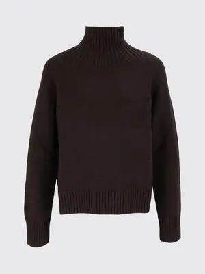 Michael Kors High Neck Jumper In Pure Merino Wool With Dropped Shoulders - Burnt