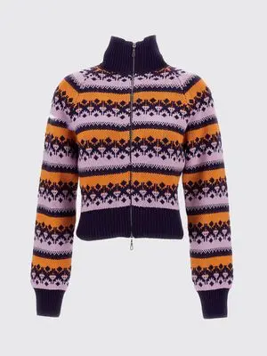 Rabanne Geometric Pattern Slim Fit Wool-blend Zip-up Cardigan