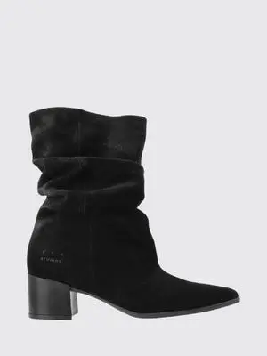 PAIA COPENHAGEN Slouchy Calf-high Suede Boots With Mid Heel