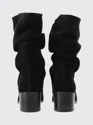 PAIA COPENHAGEN Slouchy Calf-high Suede Boots With Mid Heel