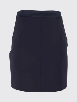 Elisabetta Franchi High-waisted Crêpe Pencil Mini Skirt With Flap Pockets