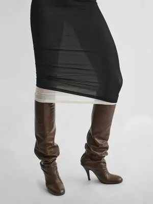 Phoebe Philo Hug Stretch Viscose Jersey Midi Sheath Dress