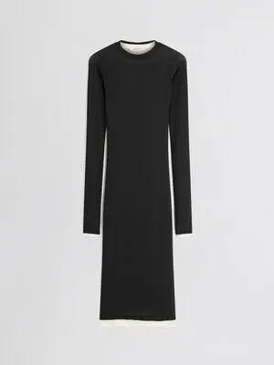 Phoebe Philo Hug Stretch Viscose Jersey Midi Sheath Dress