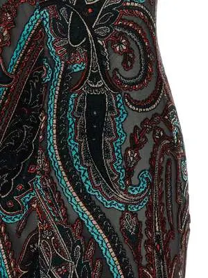 Etro Devoré Velvet Dress - Multicolor
