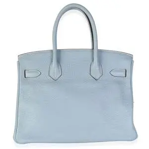 Hermès Bleu Lin Togo Birkin 30 Phw - Blue