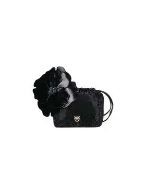 Pinko Mini Floral Appliqué Crossbody Bag