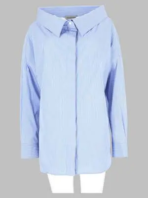Balenciaga Stola Cotton Shirt - Azure