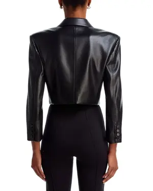 Generation Love Berlina Cropped Faux Leather Blazer