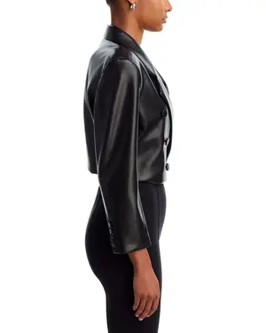 Generation Love Berlina Cropped Faux Leather Blazer