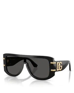 Dolce & Gabbana Rectangular Shield Sunglasses, 127mm