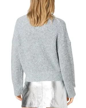French Connection Elodie Metallic Mock Neck Sweater