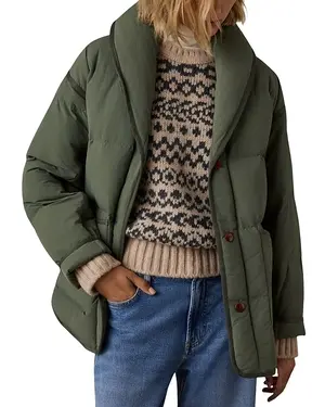 Faherty Brand Atlas Shawl Collar Puffer Jacket