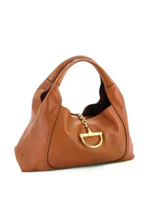 Gucci Softbit Leather Maxi Shoulder Bag - Brown