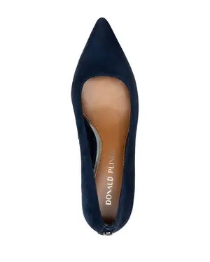 DONALD PLINER Talani Suede Block Heel Pumps - Navy