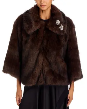 Echo Blair Novelty Faux Fur Jacket