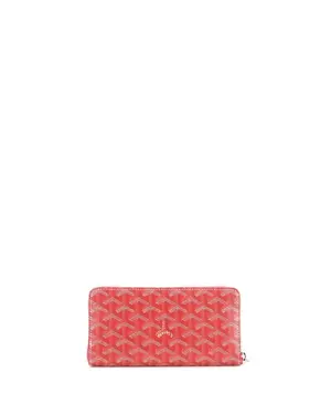 Goyard Matignon Zip Wallet Coated Canvas With Leather