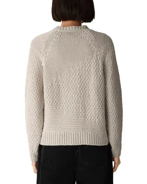 Eileen Fisher Cotton Textured Crewneck Sweater