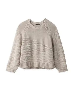 Eileen Fisher Cotton Textured Crewneck Sweater