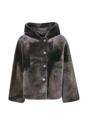 YVES SALOMON Hooded Shearling Jacket