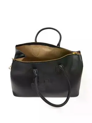 SCHELL Logo-plaque Leather Tote Bag