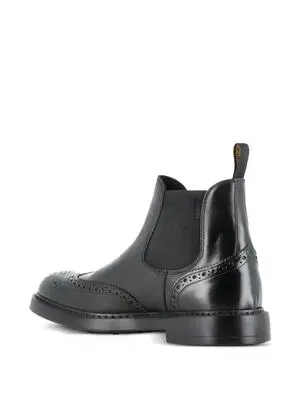 DOUCAL'S Brogue-detail Chelsea Boots - Black