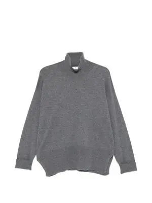 PT TORINO High-neck Drop-shoulder Sweater - Grey
