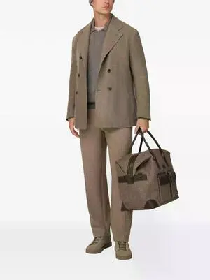 Boggi Milano Double-breasted Blazer In Extrafine Wool
