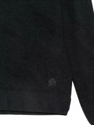 BARACUTA Ribbed-knit Raglan-sleeve Sweater