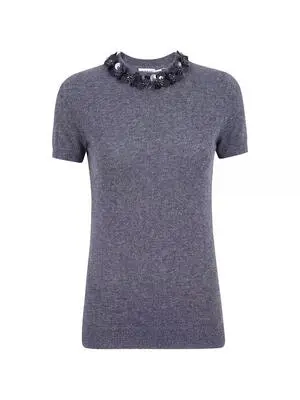 Simkhai Sophie Sequin-embellished Short-sleeve T-shirt