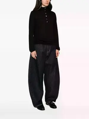 Liviana Conti High-neck Button-up Sweater