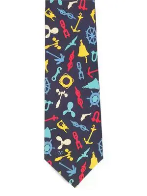Valentino Garavani Nautical-print Silk Tie