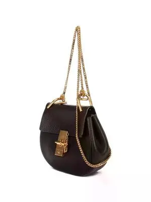 Chloé Mini Drew Grained Shoulder Bag - Black