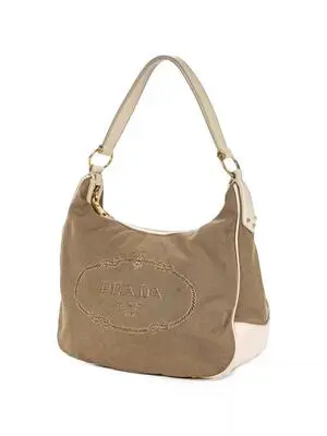 Prada Jacquard Canvas Shoulder Bag