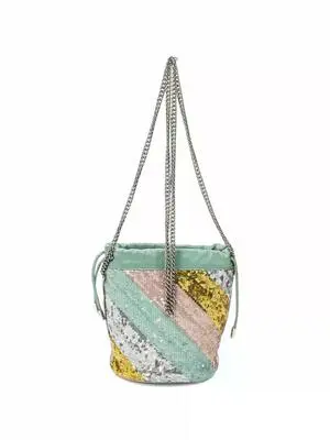Gucci Small Gg Marmont Sequin-embellished Bucket Bag