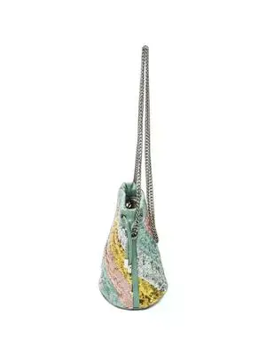 Gucci Small Gg Marmont Sequin-embellished Bucket Bag