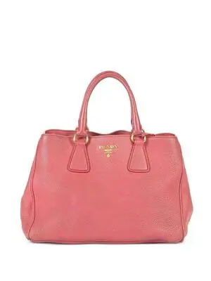 Prada Vitello Daino Leather Tote Bag - Pink
