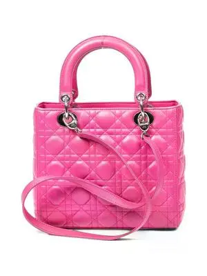 Dior Medium Lady Cannage Tote Bag - Pink