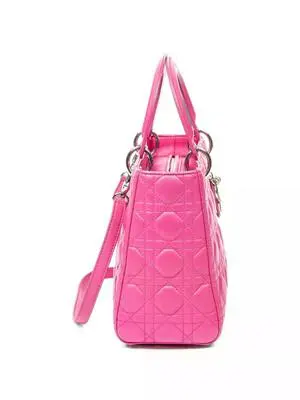 Dior Medium Lady Cannage Tote Bag - Pink