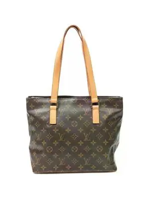 LOUIS VUITTON 2003 Cabas Piano Monogram Tote Bag - Brown