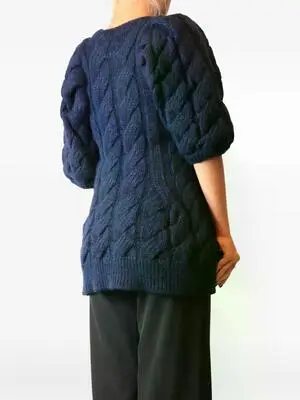 Simone Rocha Cable-knit Short-sleeved Sweater