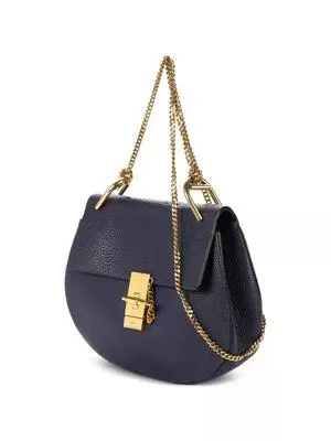 Chloé Small Drew Grained Shoulder Bag - Blue