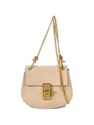 Chloé Mini Drew Leather Shoulder Bag - Neutrals