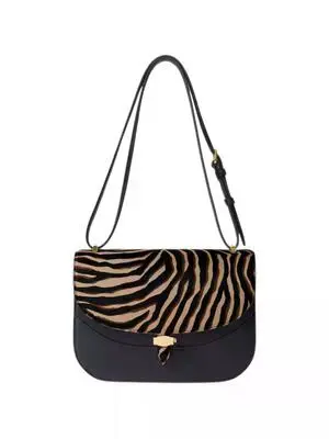 Veronica Beard Ziger Dash Zebra-print Shoulder Bag