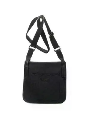 Gucci Gg Monogram Slip-pocket Shoulder Bag - Black