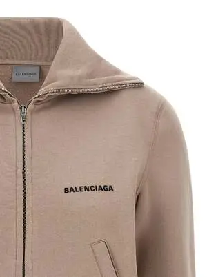 Balenciaga Slim Zip' Sweatshirt - Pink