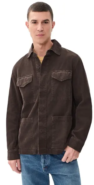 ALEX MILL Fine Wale Corduroy Work Jacket - Mole