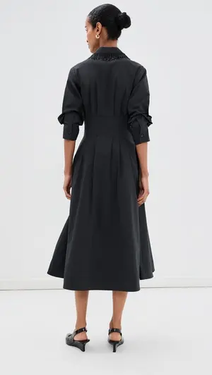 Simkhai Jazz Embellished Pintuck Midi Dress