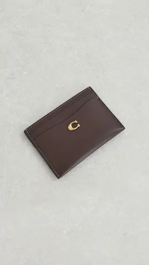 COACH Refined Calf Leather Essential Card Case