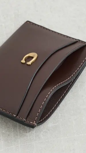 COACH Refined Calf Leather Essential Card Case